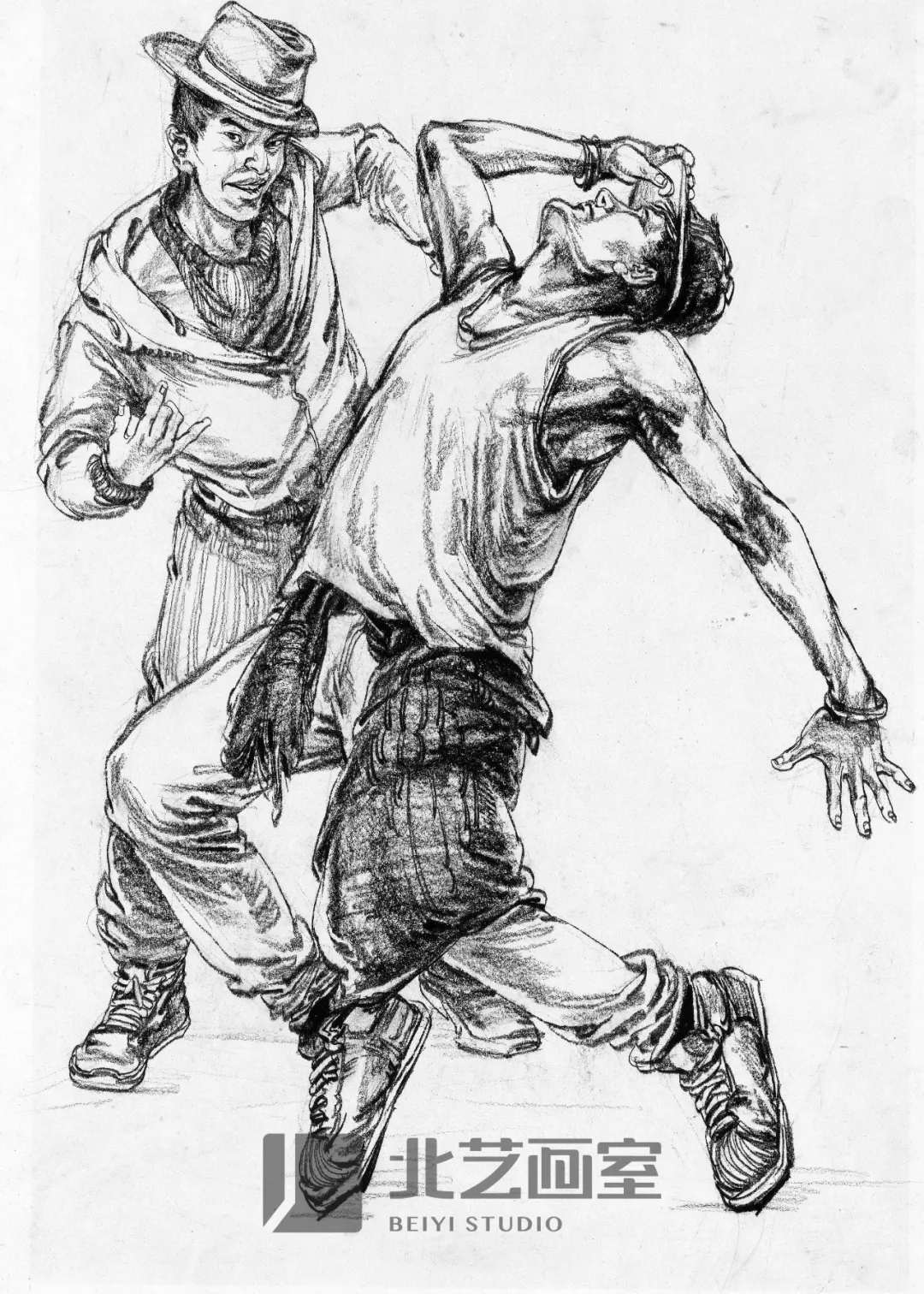 人物速写图片_人物速写超清临摹图 - 武汉北艺画室